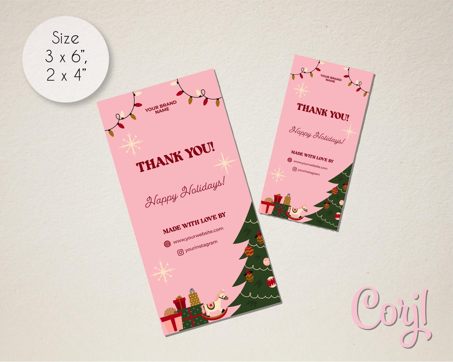 Editable Christmas Box Seal Label Template, Printable Playful Holiday ...