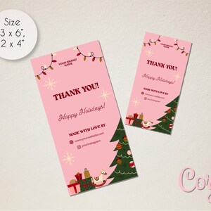 Editable Christmas Box Seal Label Template, Printable Playful Holiday ...
