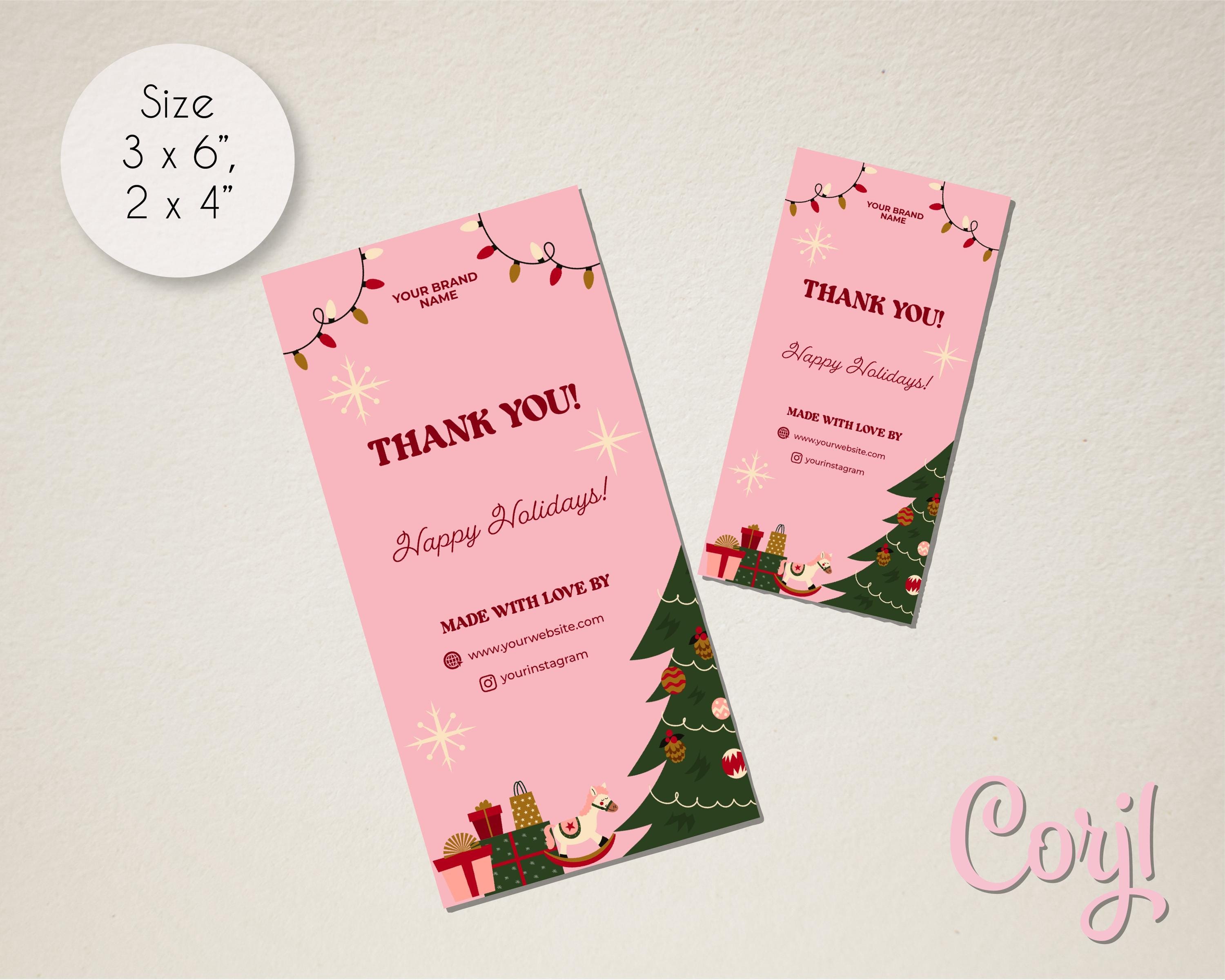 Editable Christmas Box Seal Label Template, Printable Playful Holiday ...