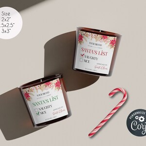 Printable Christmas Candle Label Template Editable Christmas - Etsy ...