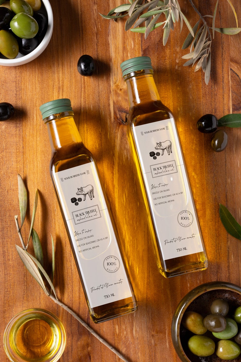 Truffle Oil Bottle Label Printable Editable Truffle Infused - Etsy