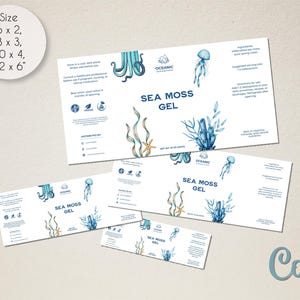 Editable Sea Moss Gel Label Template: Custom Superfood Sticker (digital ...
