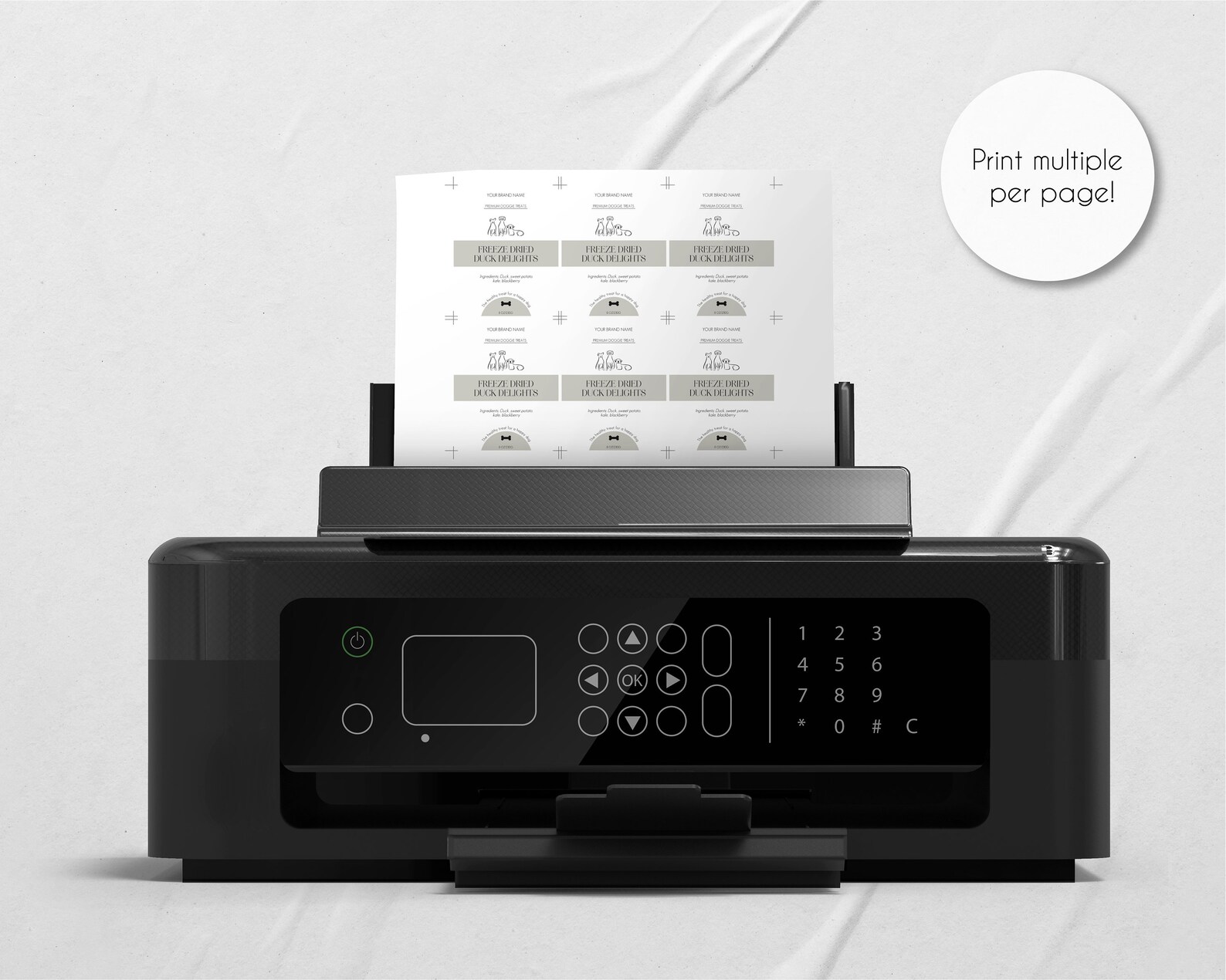 Editable Dog Food Label Template, Minimalist Dog Treats Label Template ...