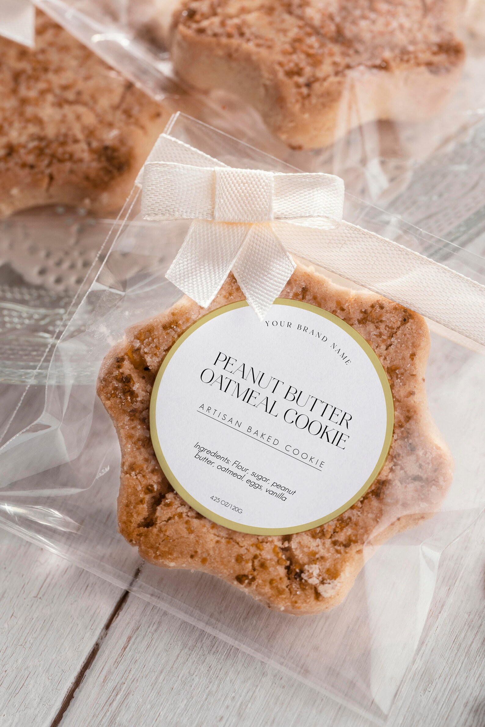 Editable Cookie Bakery Food Label Sticker Template, Custom Pastry ...