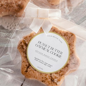 Editable Cookie Bakery Food Label Sticker Template, Custom Pastry ...