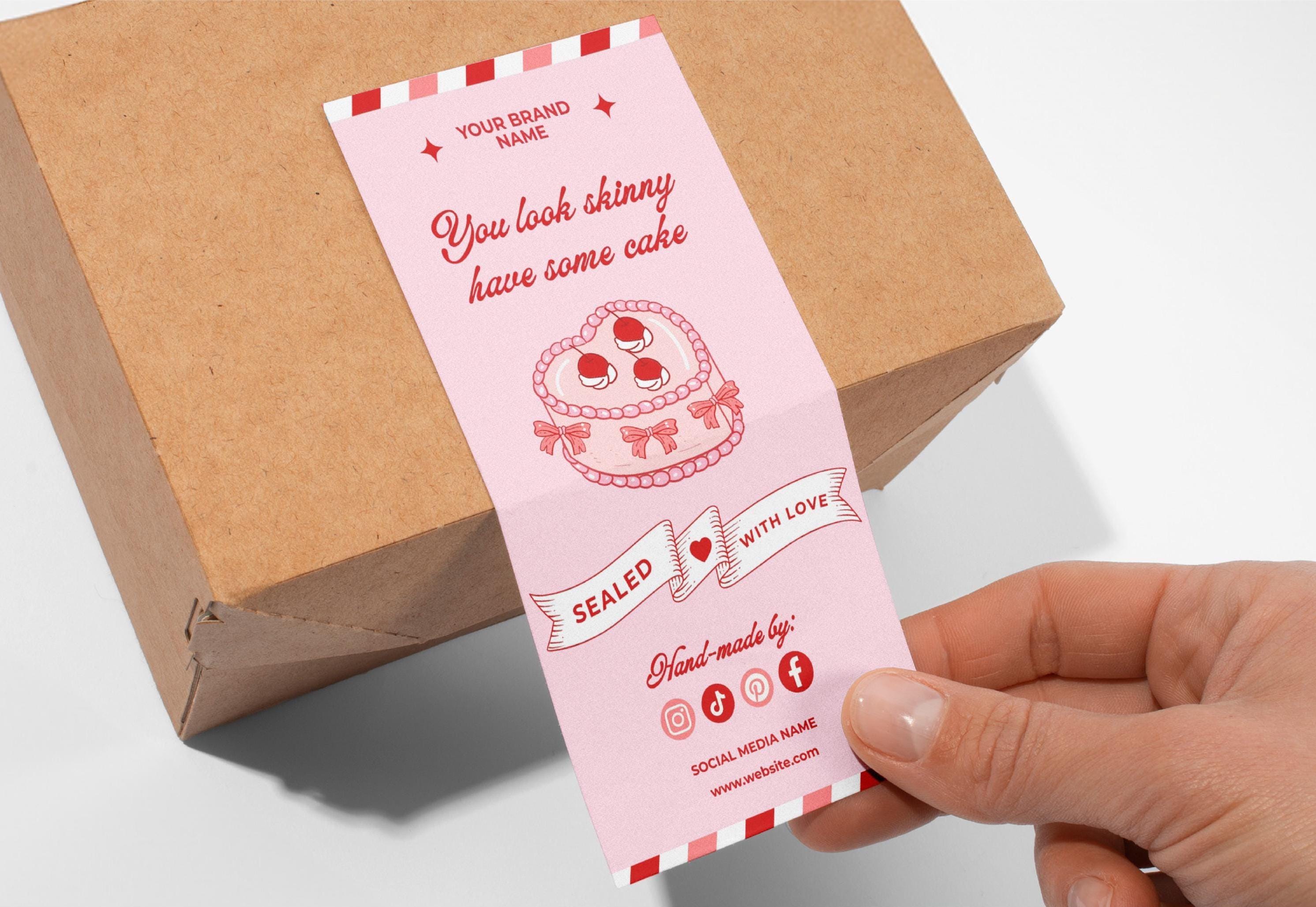 Editable Playful Cake Box Seal Label Template, Printable Whimsical Cake ...