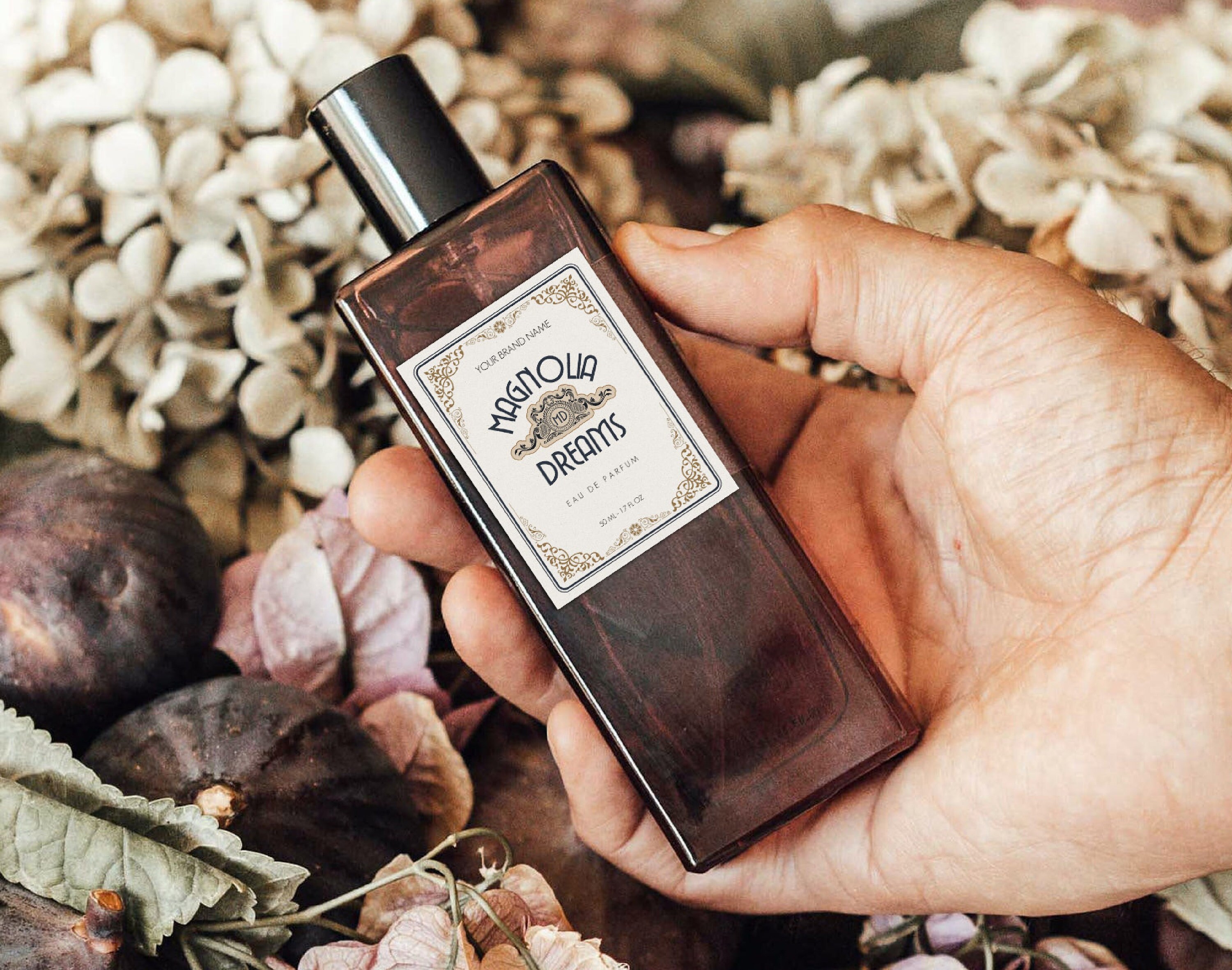 Editable Luxury Perfume Bottle Label Template, Custom Parfum Label ...