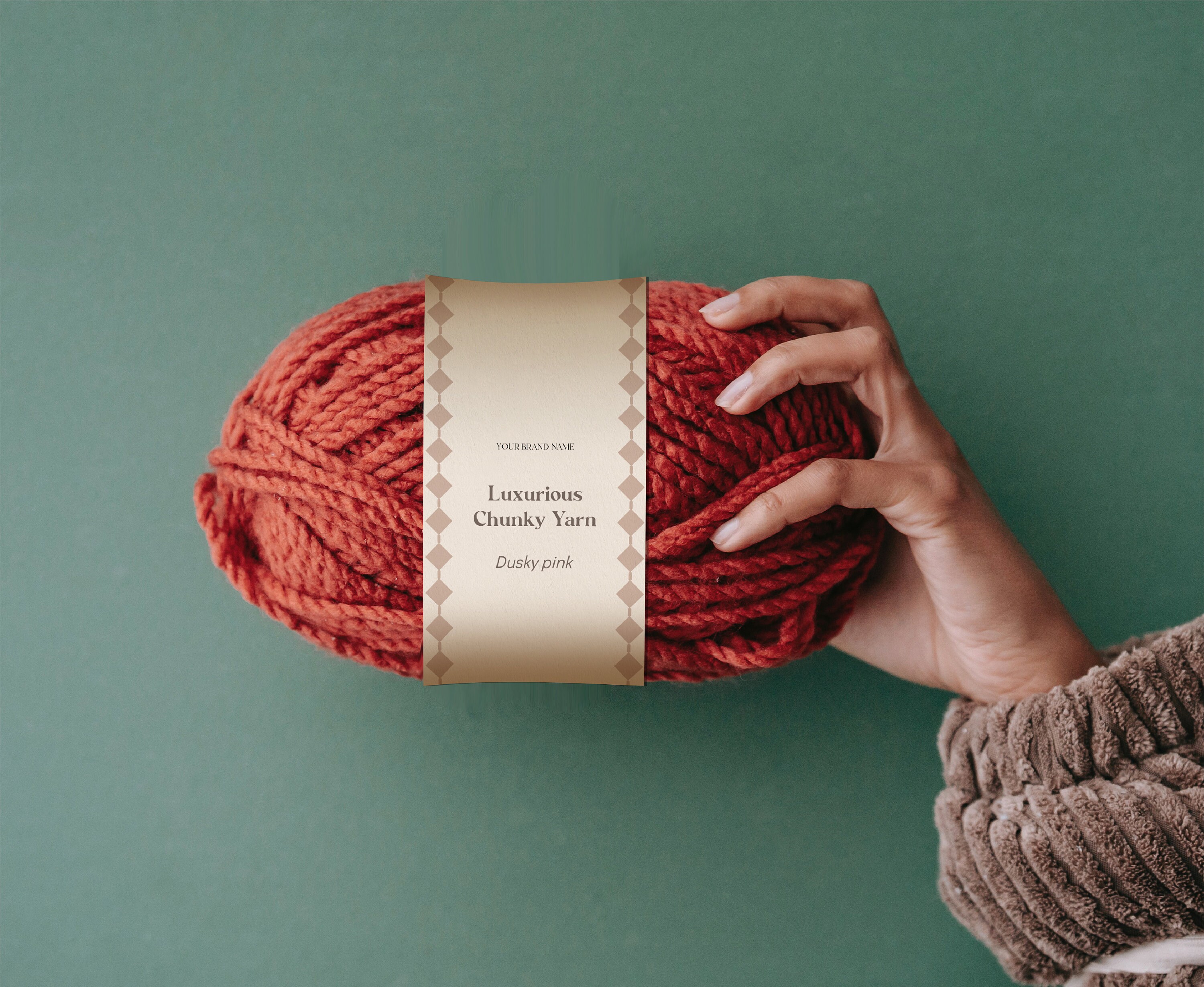 Editable Yarn Ball Wrap Label Template, Printable Minimalist Hand Spun ...