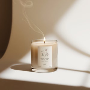 Editable Easter Candle Label Template, Custom Minimalist Luxury Candle ...