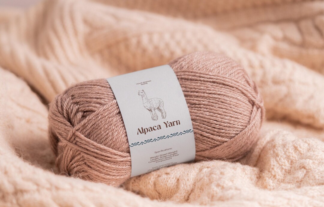 Editable Alpaca Wool Yarn Ball Label Template, Printable Luxury Hand ...