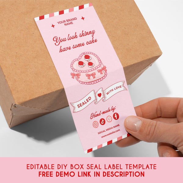 Cake Box Stickers - Etsy