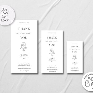 Editable Cake Box Seal Label Template, Custom Cake Box Sticker Template ...
