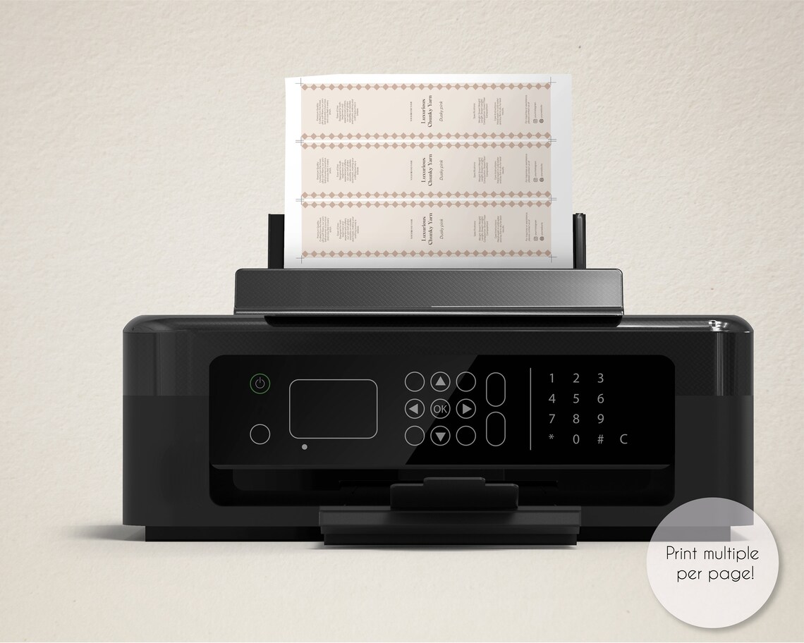 Editable Yarn Ball Wrap Label Template, Printable Minimalist Hand Spun ...