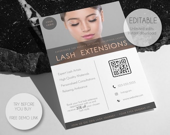 Editable Permanent Makeup Flyer Template, Custom PMU Promotional Flyer ...