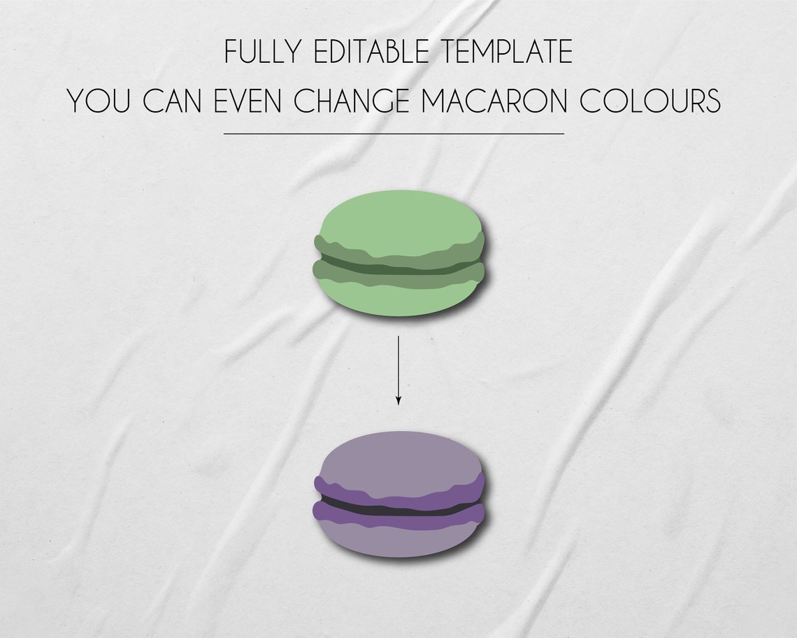 Editable Macaron Menu Template: Luxury Flavor List (digital Download ...