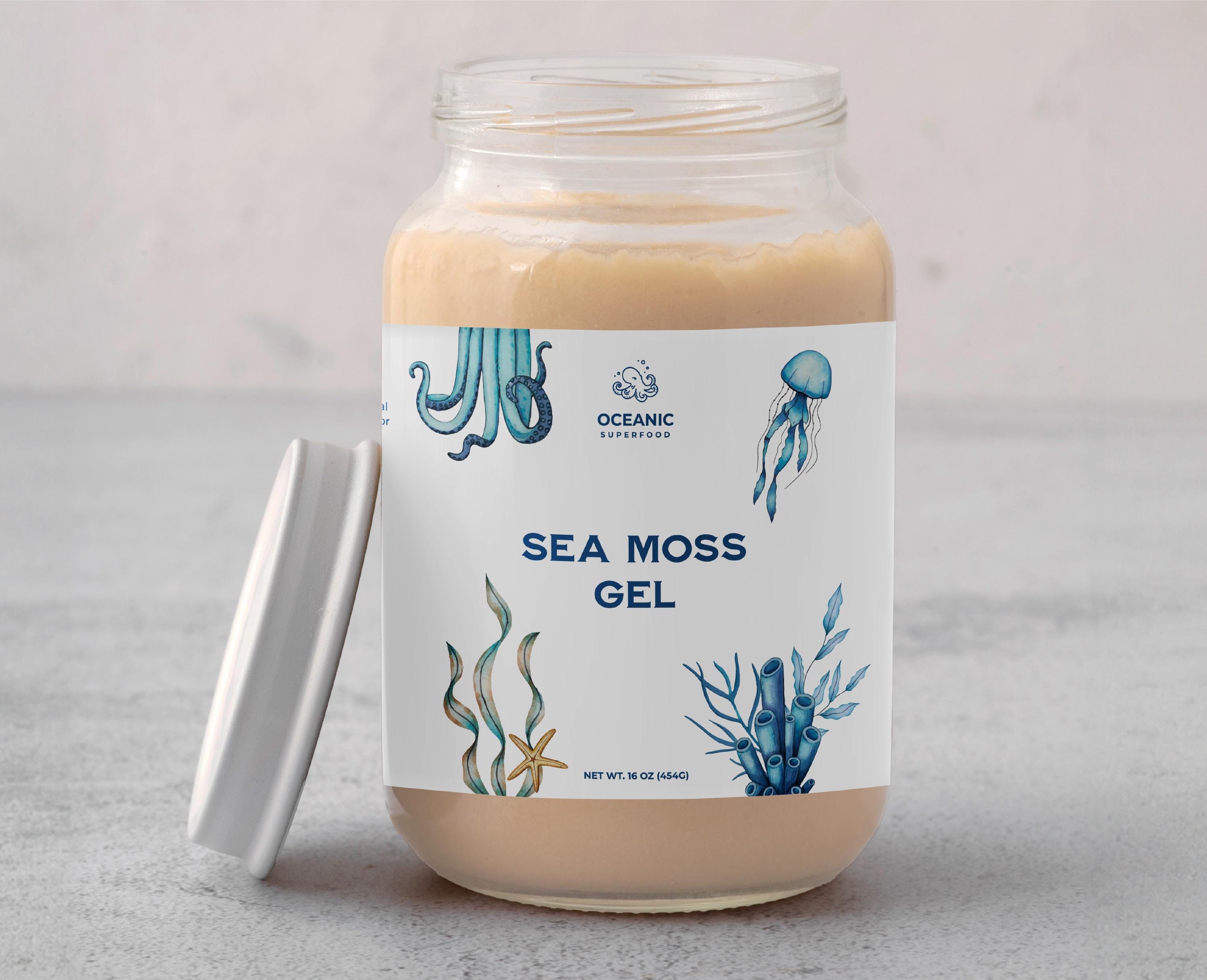 Editable Sea Moss Gel Label Template: Custom Superfood Sticker (digital ...