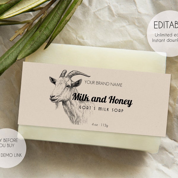 Goat Milk Soap Label - Etsy