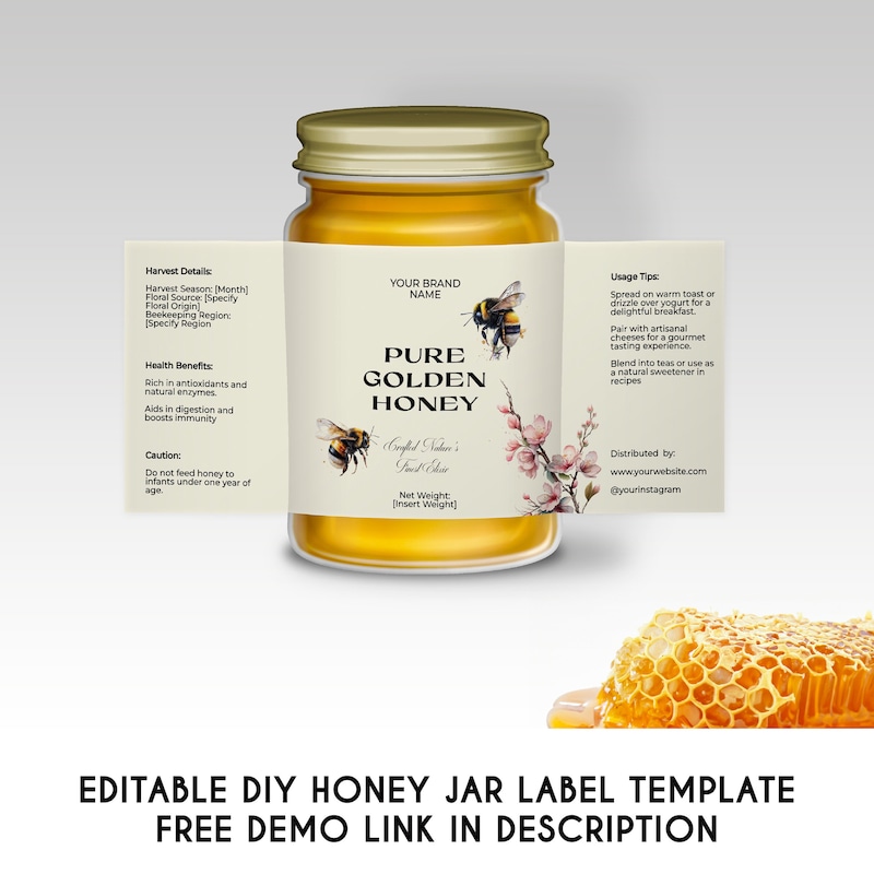 Honey Jar Labels - Etsy