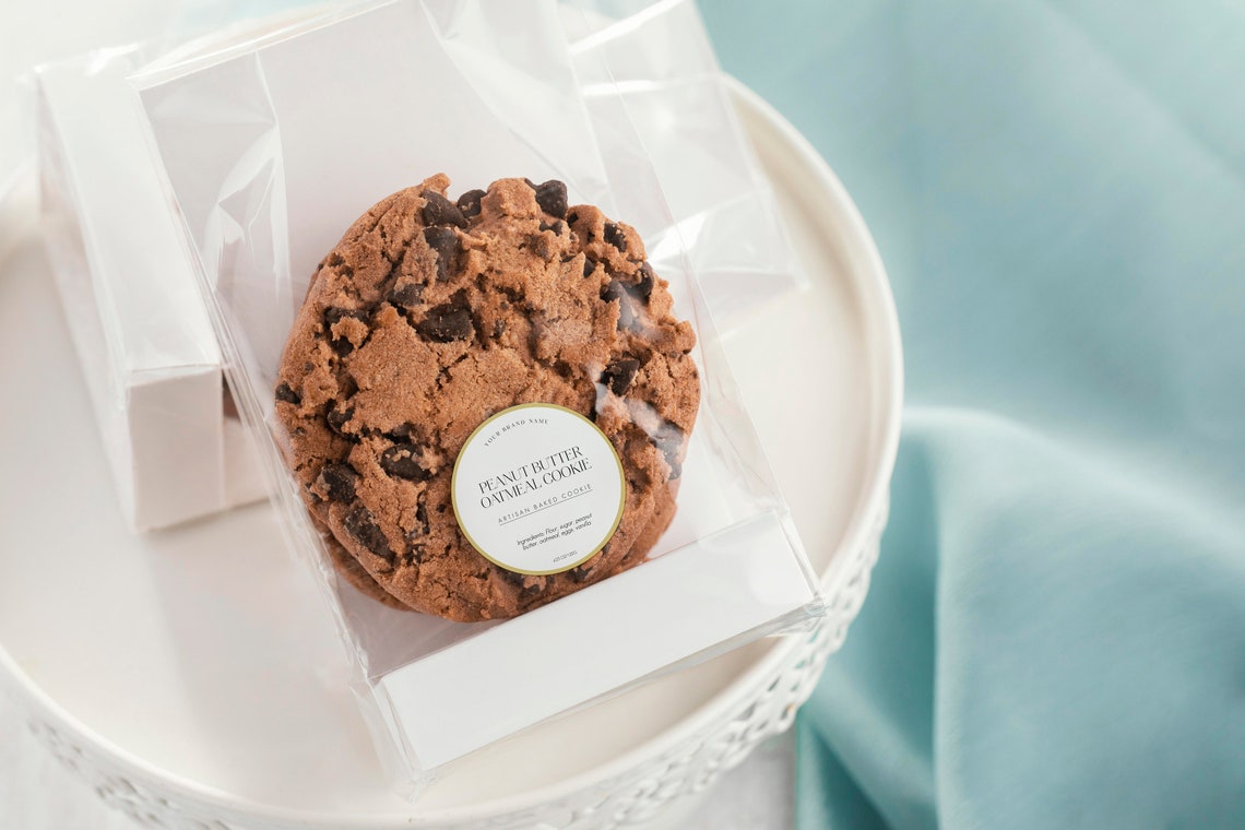 Editable Cookie Bakery Food Label Sticker Template, Custom Pastry ...