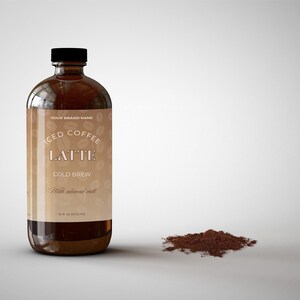 Editable Iced Coffee Bottle Label: Custom Cold Brew Sticker (digital ...