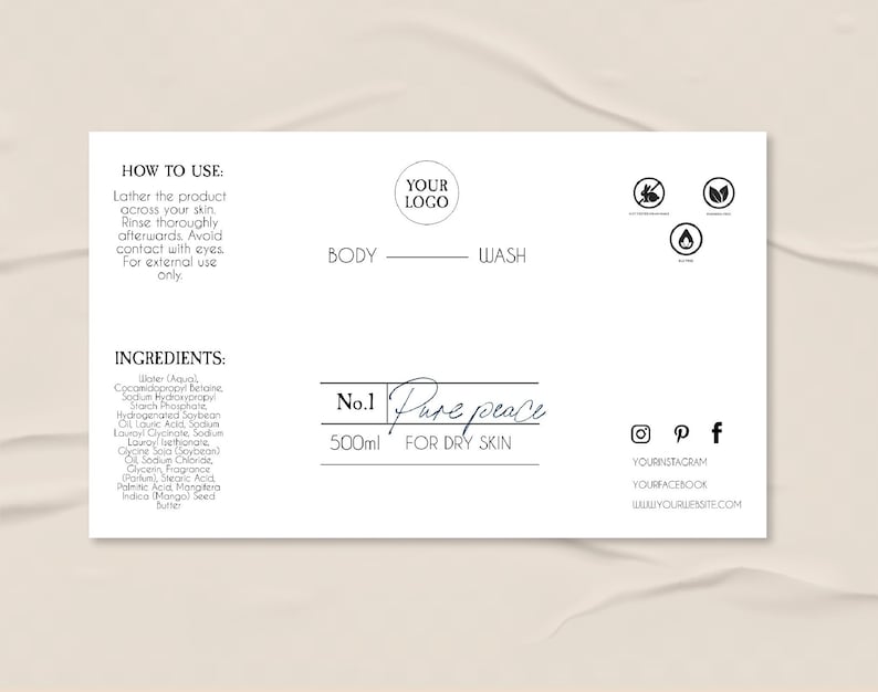 Editable Bath Product Label Template Printable Bath Product - Etsy