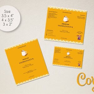 Editable Horchata Bottle Label: Custom Drink Sticker (digital Download ...