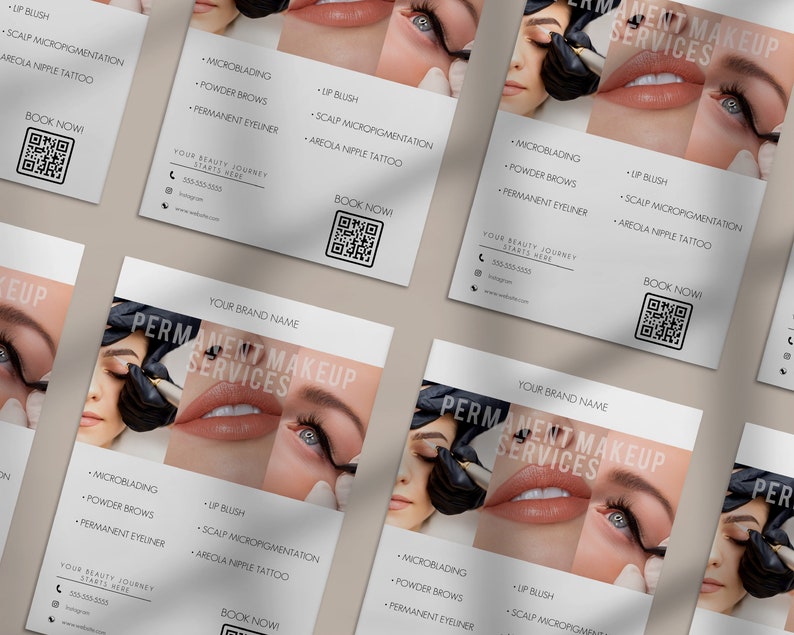 Editable Permanent Makeup Flyer Template Custom Pmu - Etsy