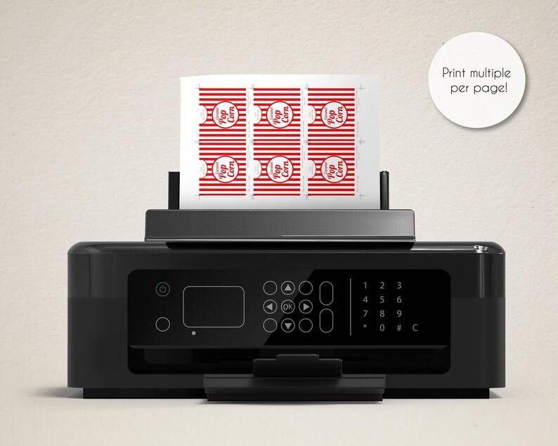 Editable Modern Popcorn Candle Label Template, Minimalist Luxury ...