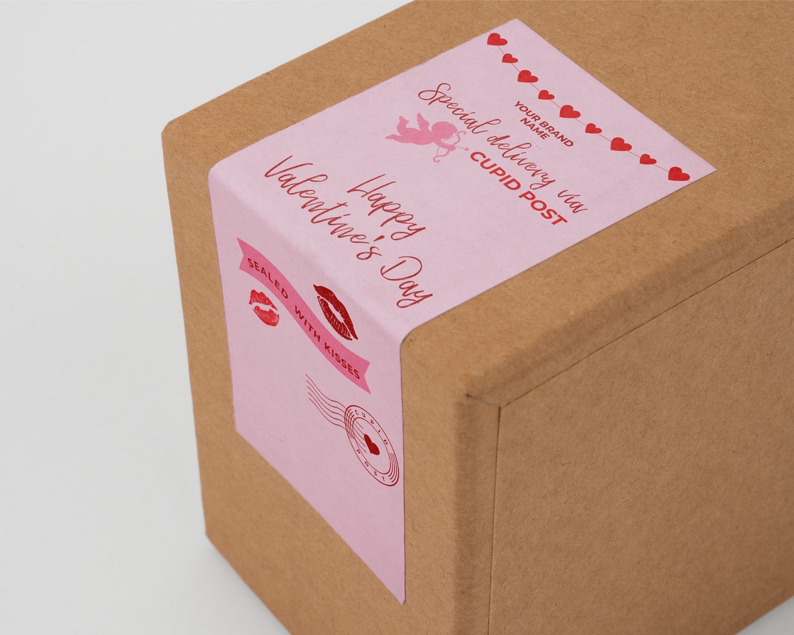 Editable Valentines Day Box Seal Label Template Printable Luxury
