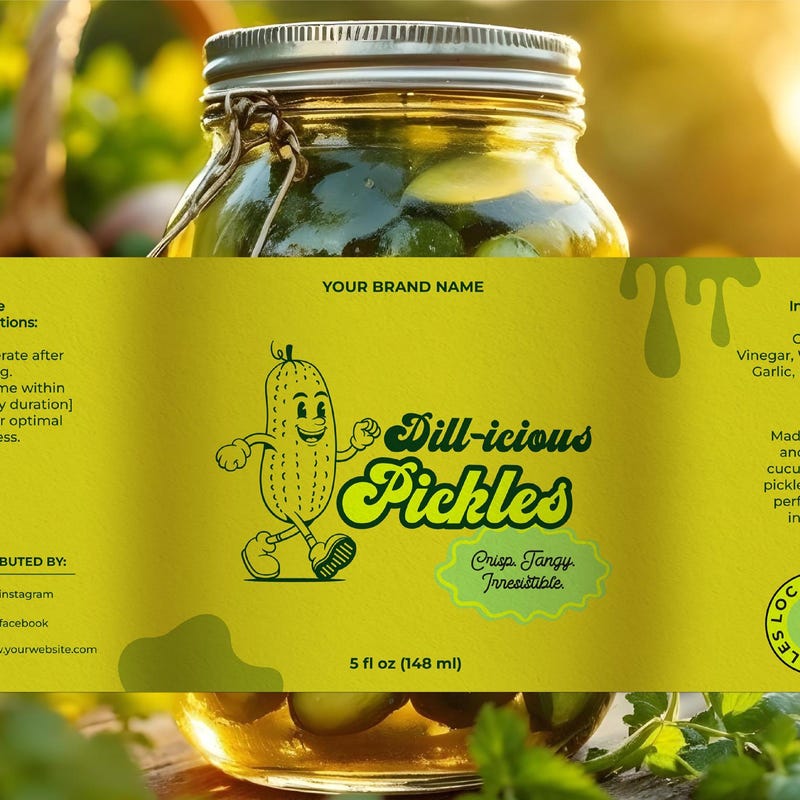 Pickle Labels - Etsy