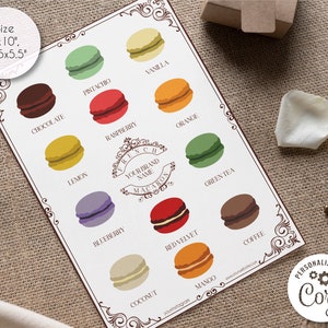 Editable Macaron Menu Template: Luxury Flavor List (digital Download ...