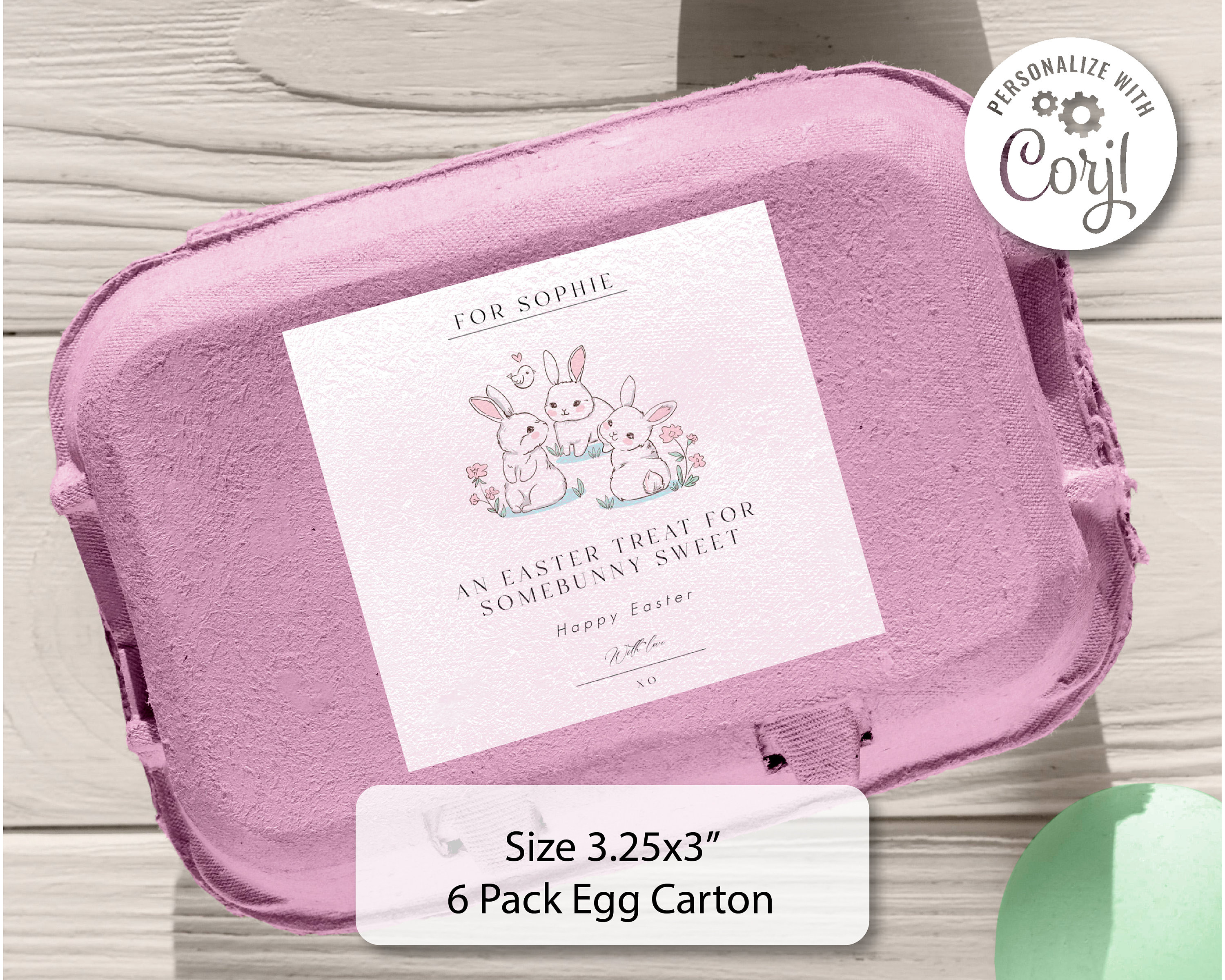 Editable Easter Egg Carton Label Template, Custom Easter Gift Egg ...
