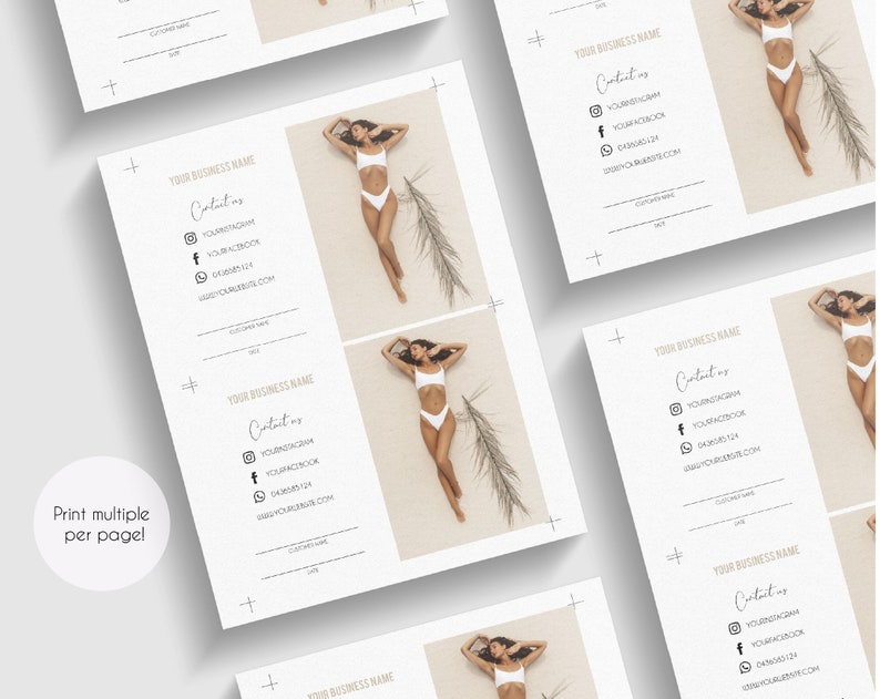 Editable Body Sculpting Aftercare Card Template Body - Etsy