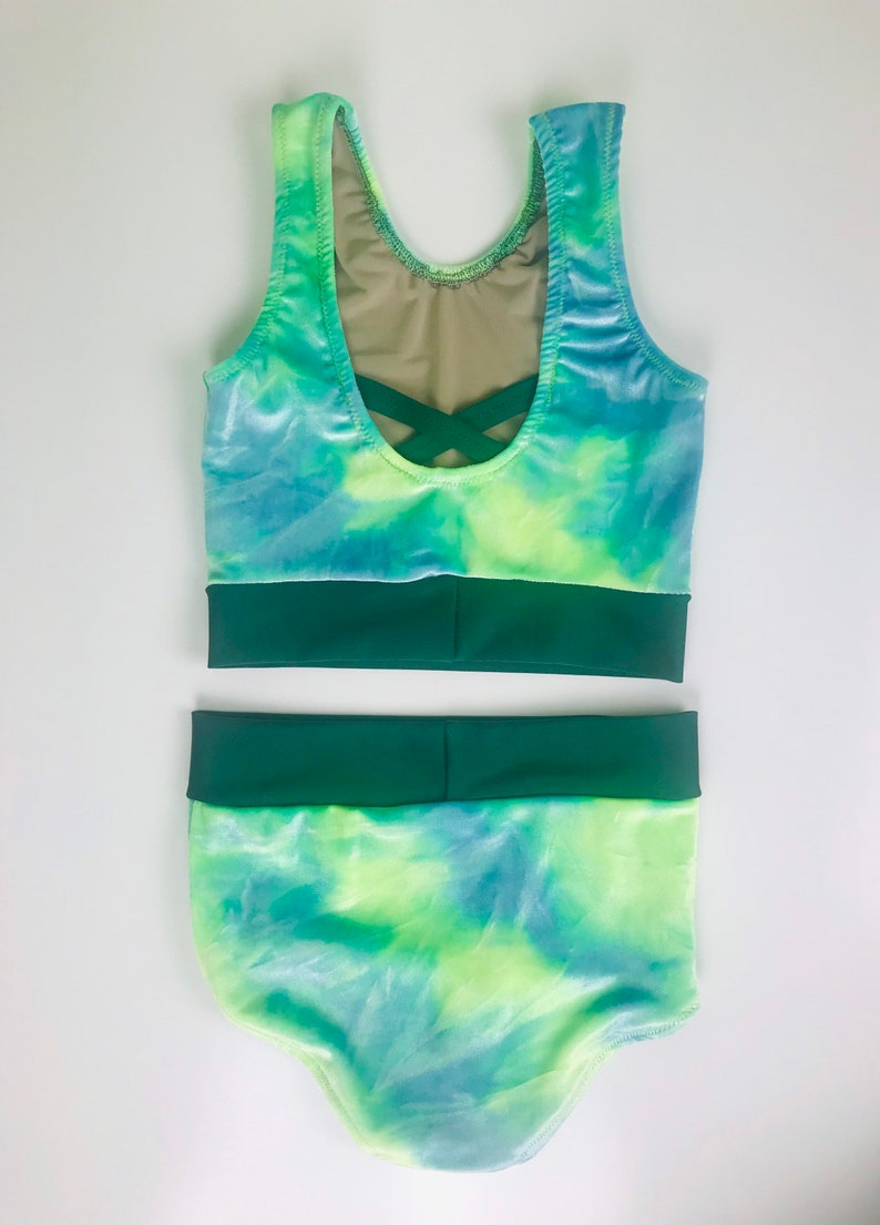 Tie-dye Velvet Two Piece Dance Wear Set - Etsy
