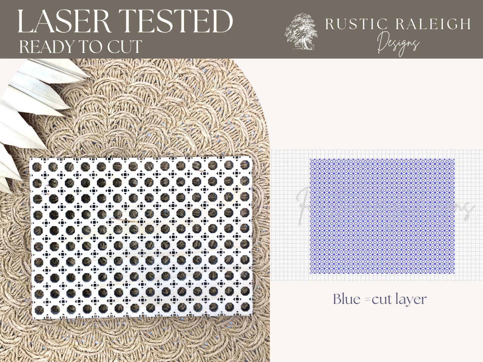 Rattan Pattern Svg, Cane Weave Pattern Cut File, Rattan Laser Svg, Cane ...