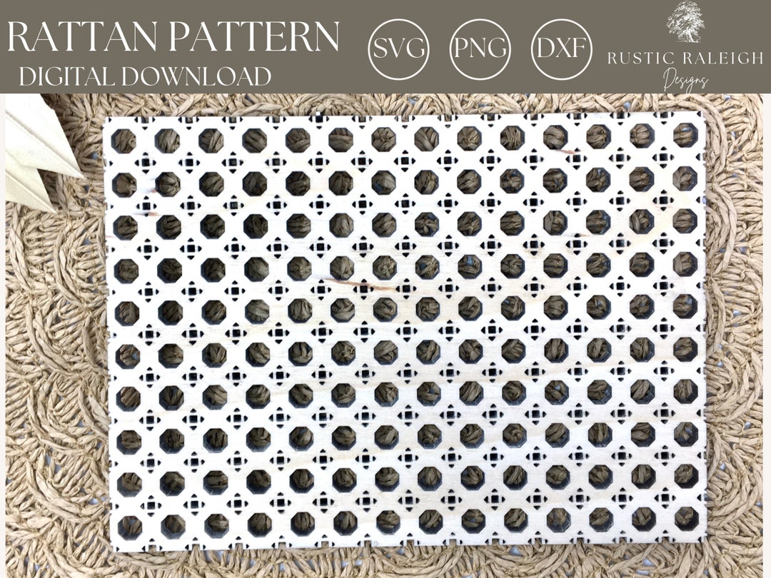 Rattan Pattern Svg, Cane Weave Pattern Cut File, Rattan Laser Svg, Cane ...