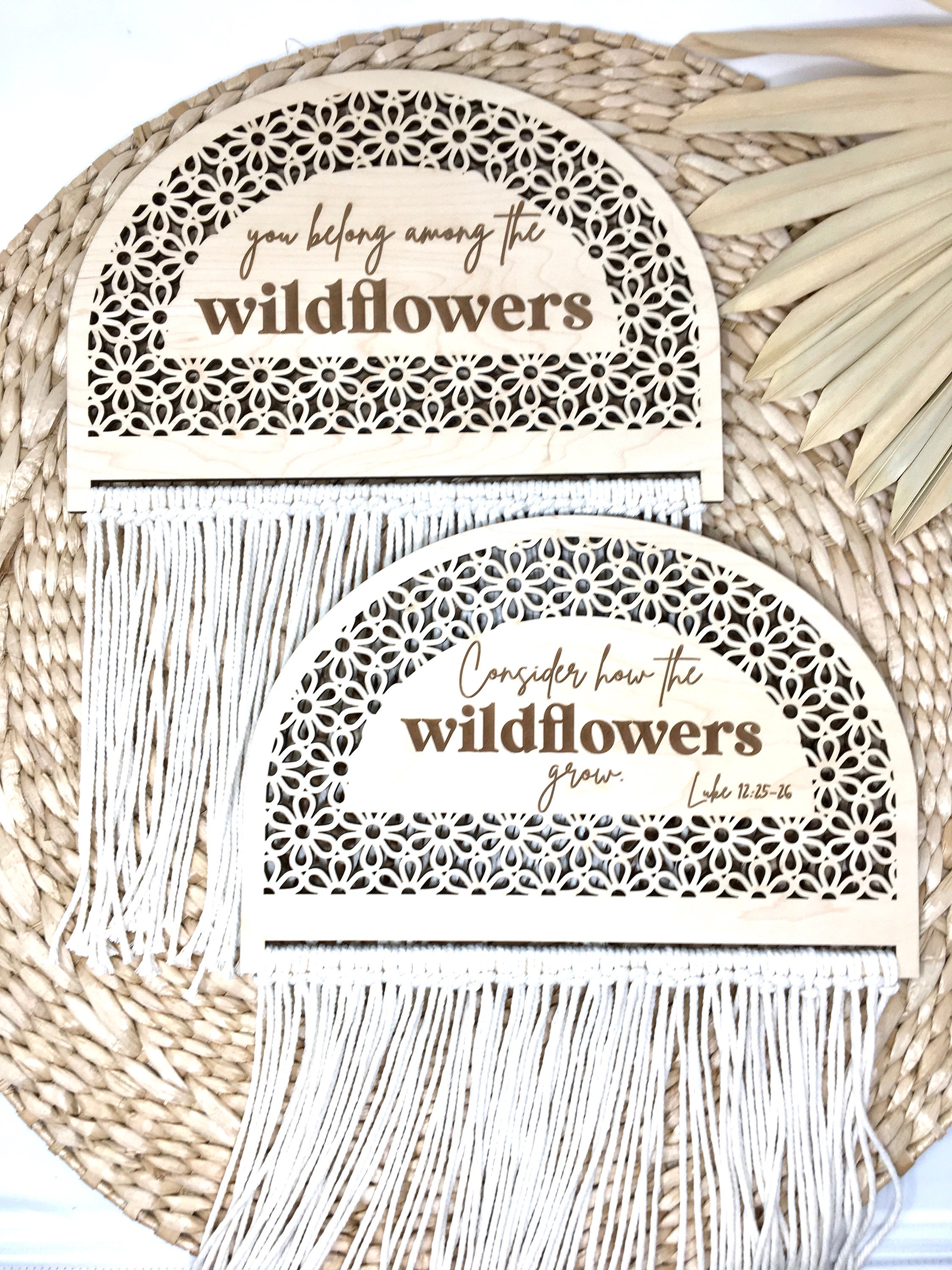 SVG Macrame Rattan Arch Sign Bundle, Wildflower Cane Weave Cut File ...