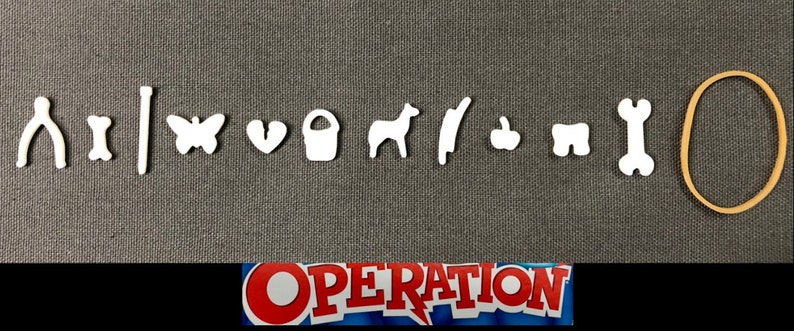Operation Game Replacement Pieces & Parts Complete Set of 12 Ailments ...