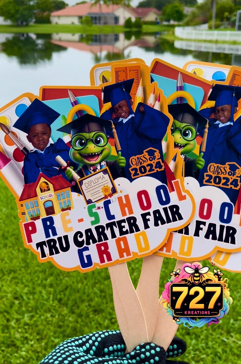 2026 Custom Graduation Photo Fan | Big Head Fan, Grad Szn - Etsy