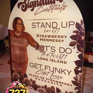 Custom Acrylic Bar Menu Sign | Photo, Event Decor (8x10 Inches) - Etsy