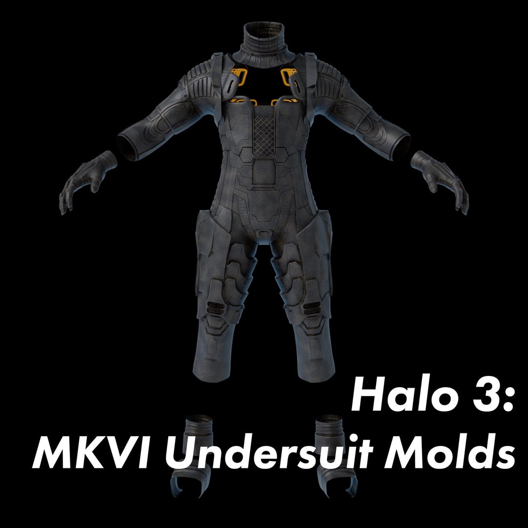 Halo 3: Master Chief Undersuit Molds 3D File Kit - Etsy