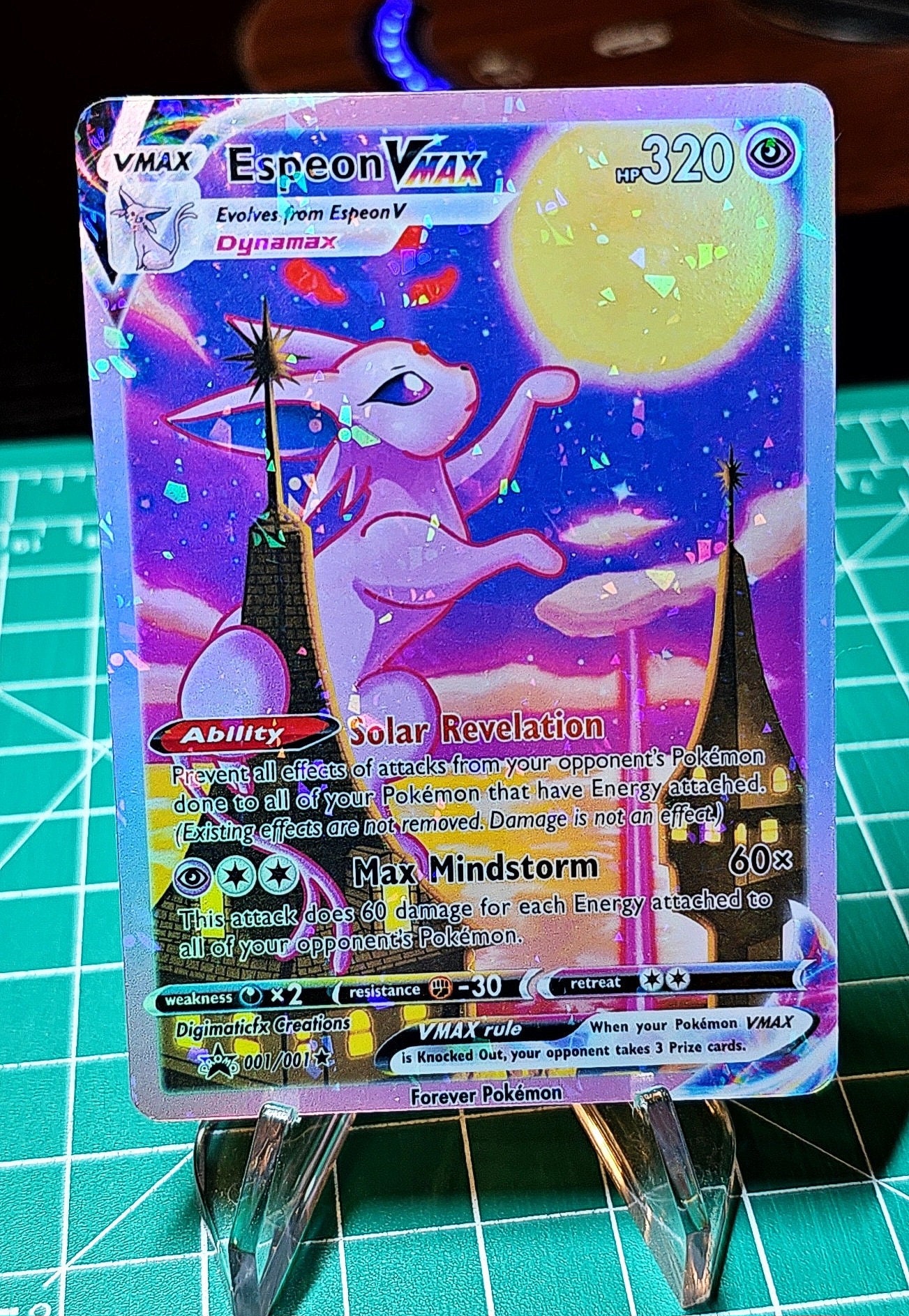 Custom/altered Pokémon // Espeon VMAX // Alternate Art // - Etsy