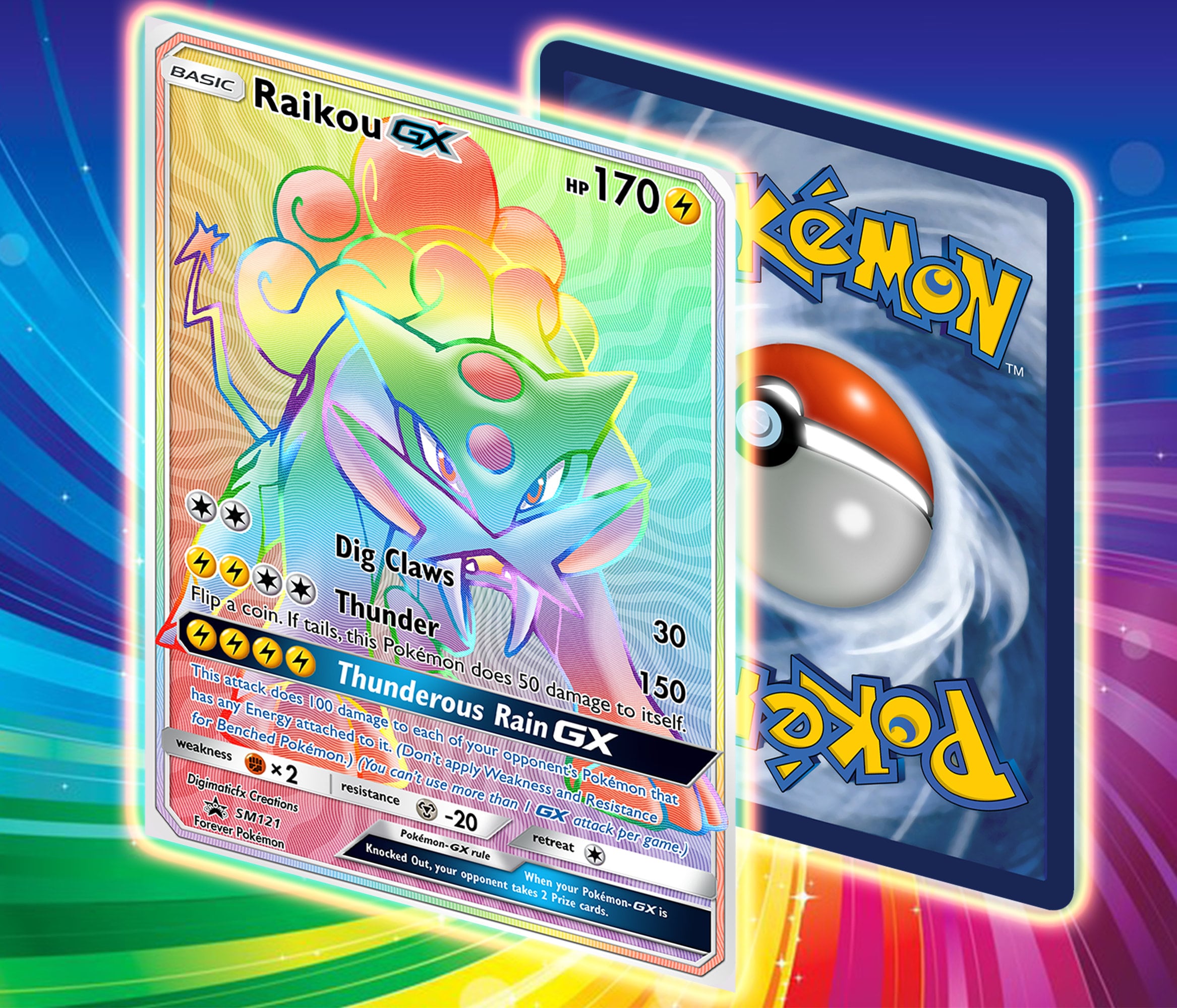 Pokemon Raikou Card