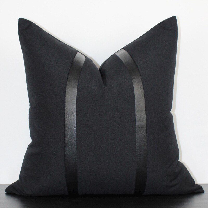 Black Pillow - Etsy