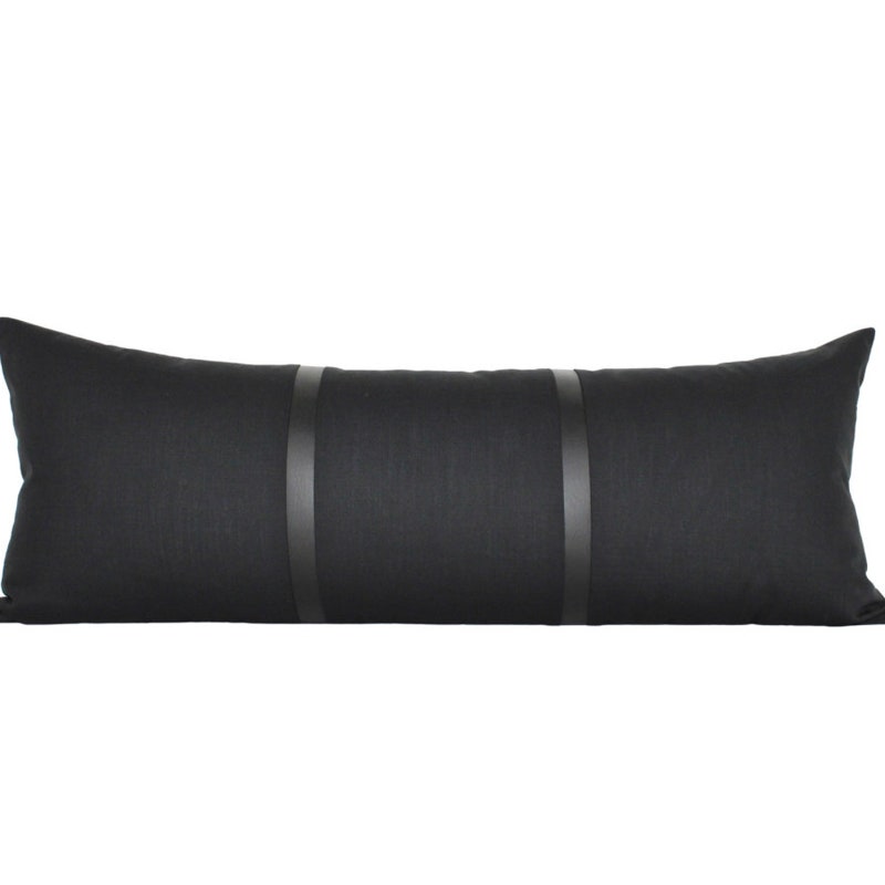 Black Lumbar Pillow - Etsy