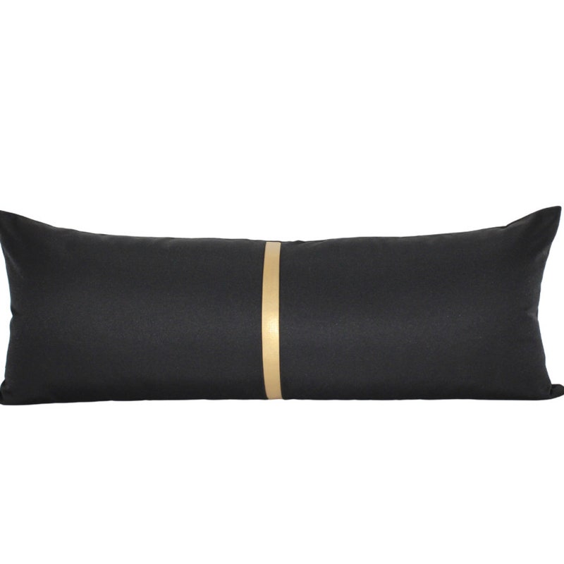 Black Lumbar Pillow - Etsy