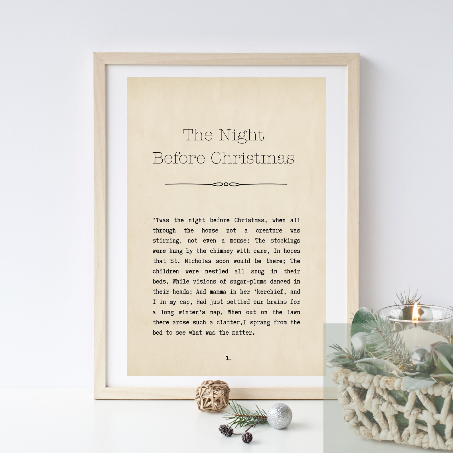 Twas the Night Before Christmas L Digital Download Print L the Night ...
