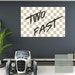 Two Fast Race Car Banner Printable L Neutral Checkered Flag L Digital ...
