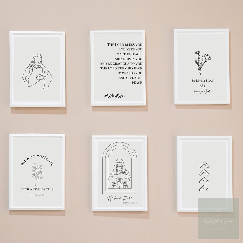 Minimalist Biblical Wallart L Digital Download L Minimalist L Bible Art ...