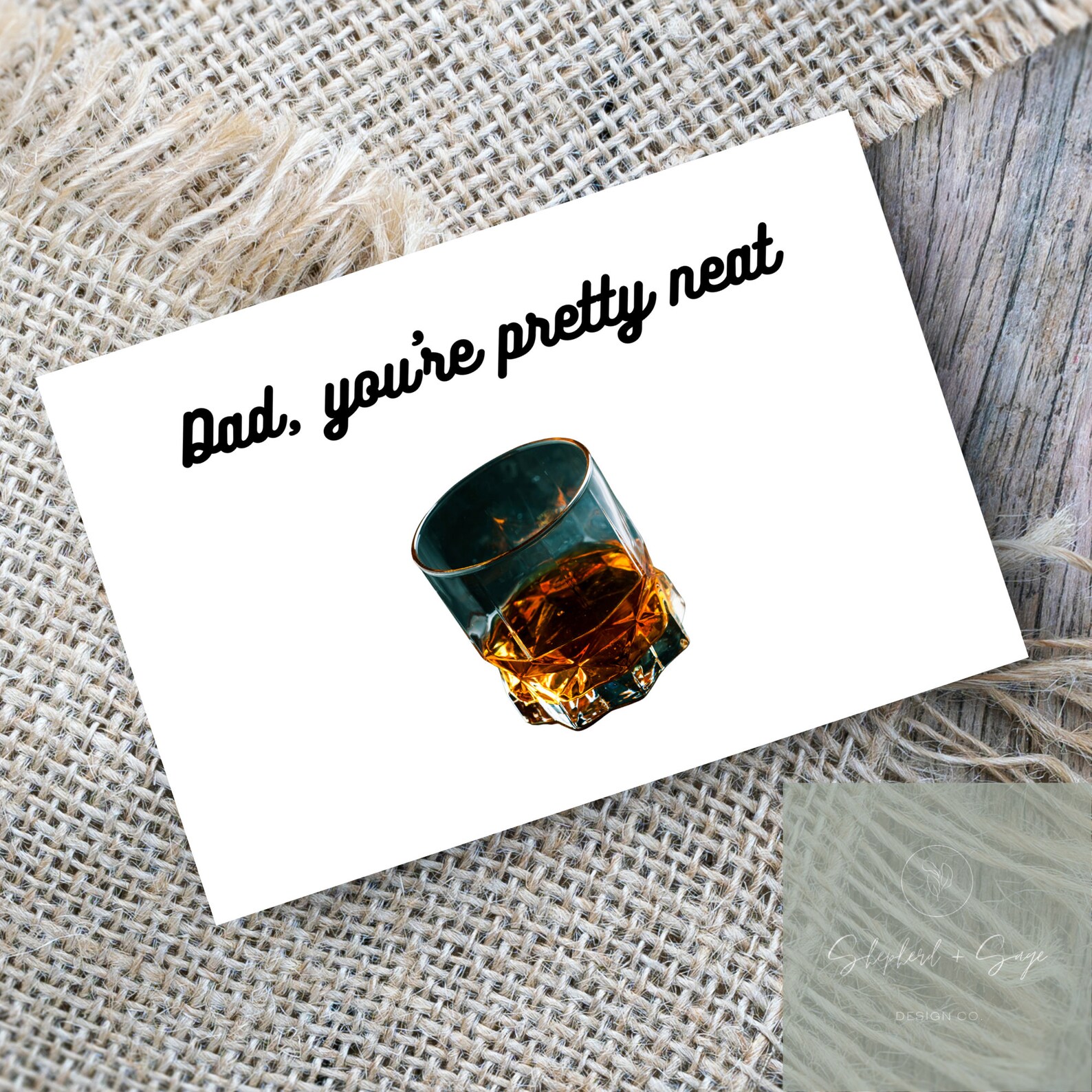 Father's Day Bourbon Card L You're Pretty Neat L Bourbon Card L Dad ...